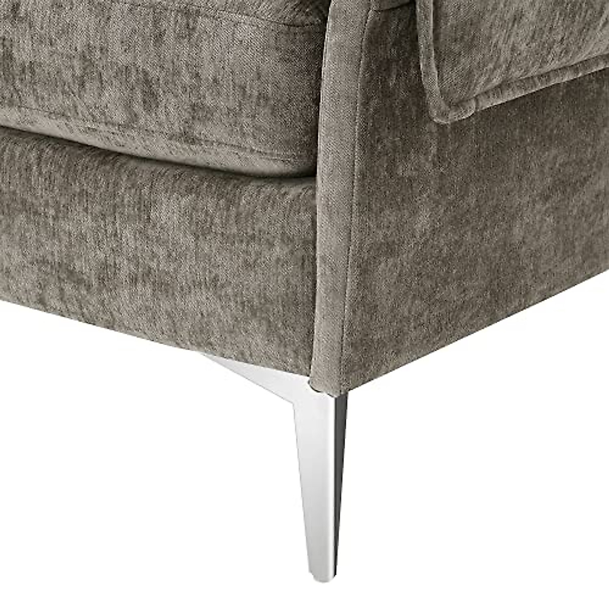 ERYE 84" L-Shaped Upholstered Corner Sofa Convertible Sectional Sofa & Couch,Modern Chenille Upholstery Couch with Reversible Chaise and 2 Pillows for Home Apartment Office Living Room