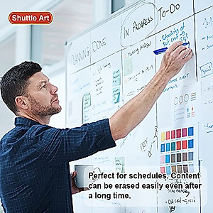 Shuttle Art Wet Erase Markers, 15 Colors 1mm Fine Tip Smudge-Free Markers, Use on Laminated Calendars,Overhead Projectors,Schedules,Whiteboards,Transparencies,Glass,Wipe with Water