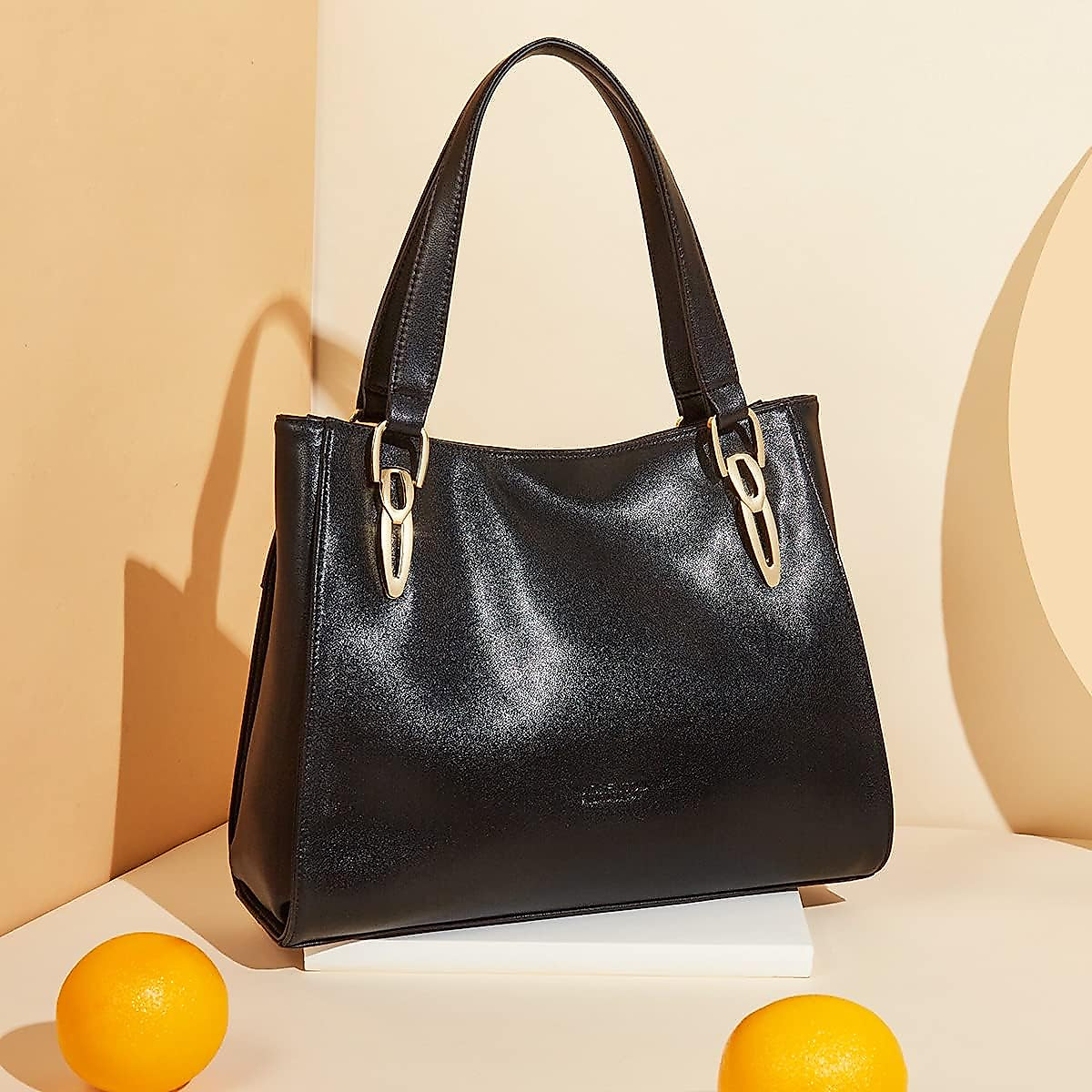 Women Genuine Leather Handbag for Women Large Work Tote Bag with Top Handle Purse Satchel Shoulder Bag for Women