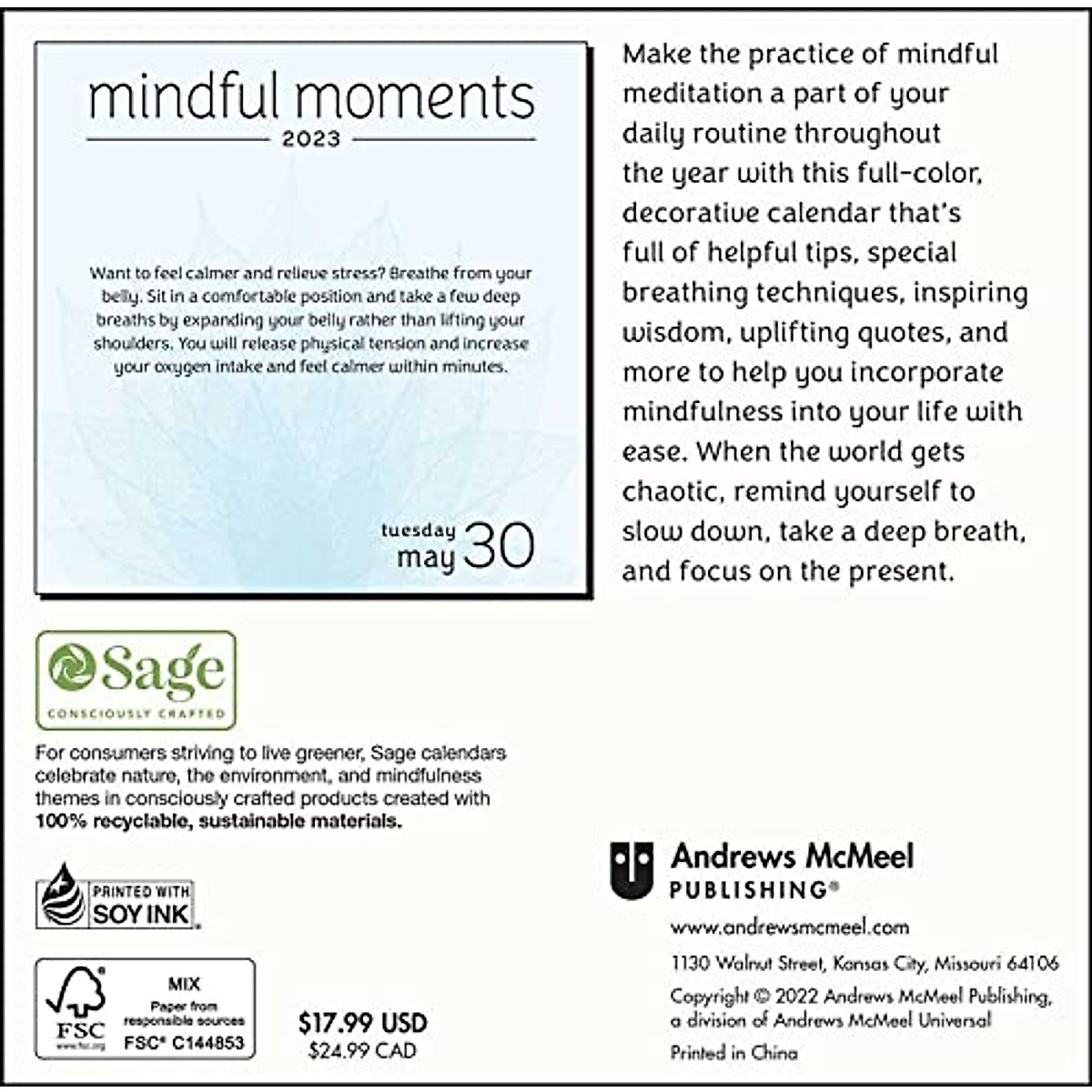 Mindful Moments 2023 Day-to-Day Calendar: Daily Wisdom That Inspires