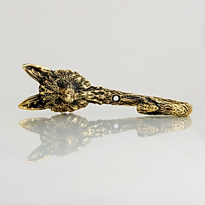 Solid Brass Fox Hook – Large Size, Handcrafted with Exquisite Fox Head Shape and Functional Tail.
