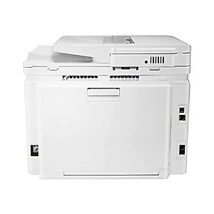 HP Color Laserjet Pro M283cdwC Wireless All-in-One Laser Printer, Print Scan Copy Fax, Auto 2-Sided Printing, Remote Mobile Print, 22ppm, 260-Sheet, 256MB, White - Bundle with JAWFOAL Printer Cable