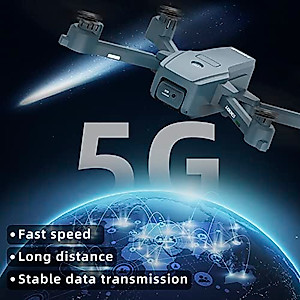 X15 Drone with Camera for Adults 4K, Foldable FPV Drones, RC Quadcopter Multirotors with 5G Transmission, Electronically Camera, One Key Start, Altitude Hold, 3D Flip, Custom Route, 2 Batteries