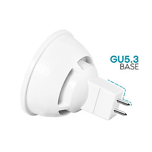 LUXRITE MR16 LED Bulb 50W Equivalent, 12V, 2700K Warm White Dimmable, 500 Lumens, GU5.3 LED Spotlight Bulb 6.5W, Enclosed Fixture Rated, Perfect for Track and Home Lighting (6 Pack)