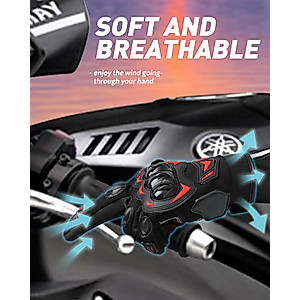 Mmhpluos Motorcycle Gloves,Touchscreen Motorbike Gloves with Hard Knuckle Tactical Gloves Riding Gloves Anti-Slip Airsoft Gloves Motorcross Dirt Bike Bicycle Racing ATV UTV Gloves