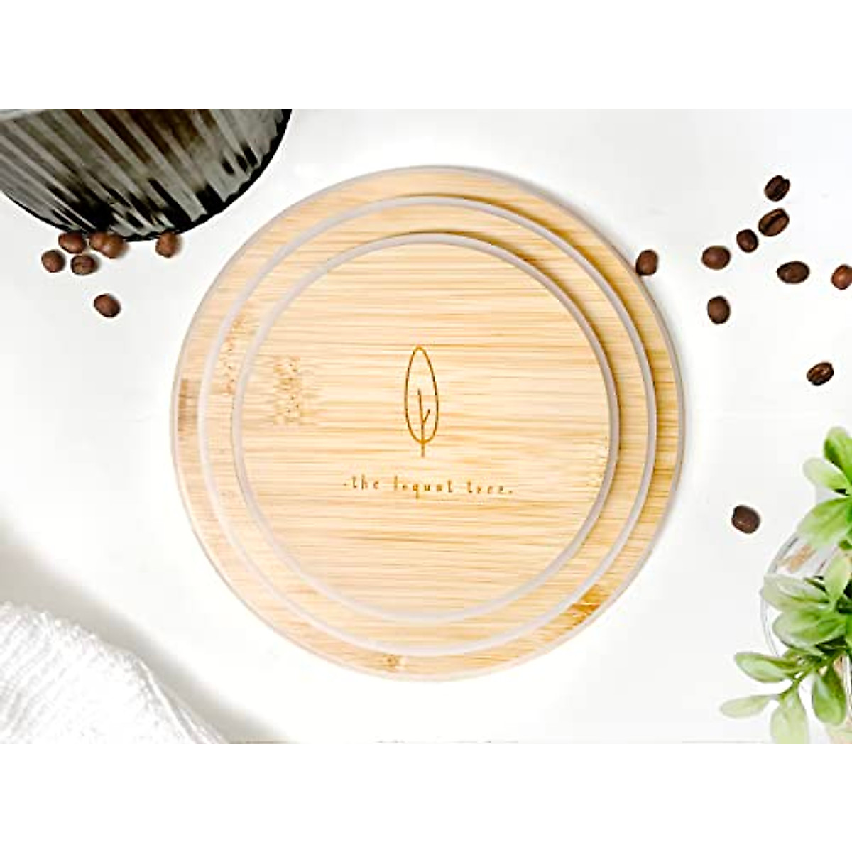 Farmhouse Kitchen Canisters for Countertop - Approx. 5, 4 & 2 Quart / Canisters Sets for the Kitchen / Rustic Home Decor / Modern Farmhouse Decor