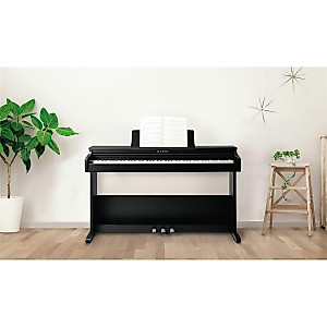 Kawai KDP75 88-Key Digital Piano with Bench, Embossed Black Bundle with Padded Piano Bench (Black), H&A Versa Professional Field and Studio Monitor Headphones