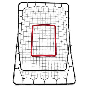 SKLZ PitchBack Baseball and Softball Pitching Net and Rebounder, Black/Red, 2' 9" x 4' 8"