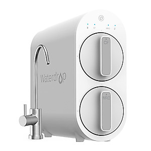Waterdrop G2 Reverse Osmosis System, NSF/ANSI 372 Certified, 7 Stage Tankless RO Water Filter System, Under Sink Water Filtration System, 400 GPD, 1:1 Pure to Drain, Reduces PFAS, FCC Listed, WD-G2-W