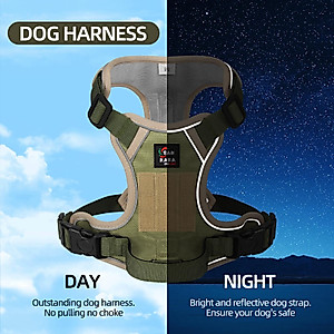 Dog Harness Adjustable for Medium, Large or Small Dogs, Reflective Pet Harness with 1.5m Leash, Breathable Anti-Pull Dog Vest Harnesses for Walking, Travel and Training with Poop Bags and Holder