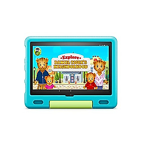 Amazon Fire HD 10 Kids tablet, 10.1", 1080p Full HD, ages 3–7, 32 GB, Aquamarine