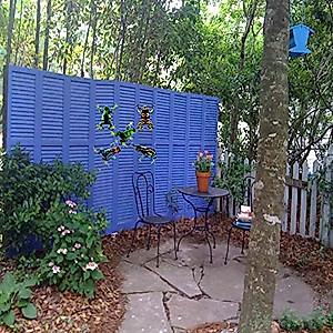 Onebest 5 Pack Metal Frog Wall Decor,Outdoor Garden Frog Ornaments,Iron Frog Wall Sculpture Art,Metal Climbing Frog Wall Hanging Decorations for Garden,Fence,Home