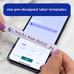 Brother P-Touch Cube Smartphone Label Maker, Bluetooth Wireless Technology, Multiple Templates Available, Apple & Android Compatible - Blue