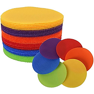 30 Pieces Carpet Markers Floor Dots, 4 Inch Carpet Spots Circles Dots for Colorful Carpet Circles Floor Dots, Carpet Markers with Hook and Loop Adhesion, for Kids and Teachers(6 Colors)
