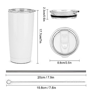 America Flag with Assorted Rifles Gun 20 OZ Stainless Steel Tumbler Travel Car Coffee Mug with Straw Lid Cleaning Brush Coffee Tumbler Mug for Women Men