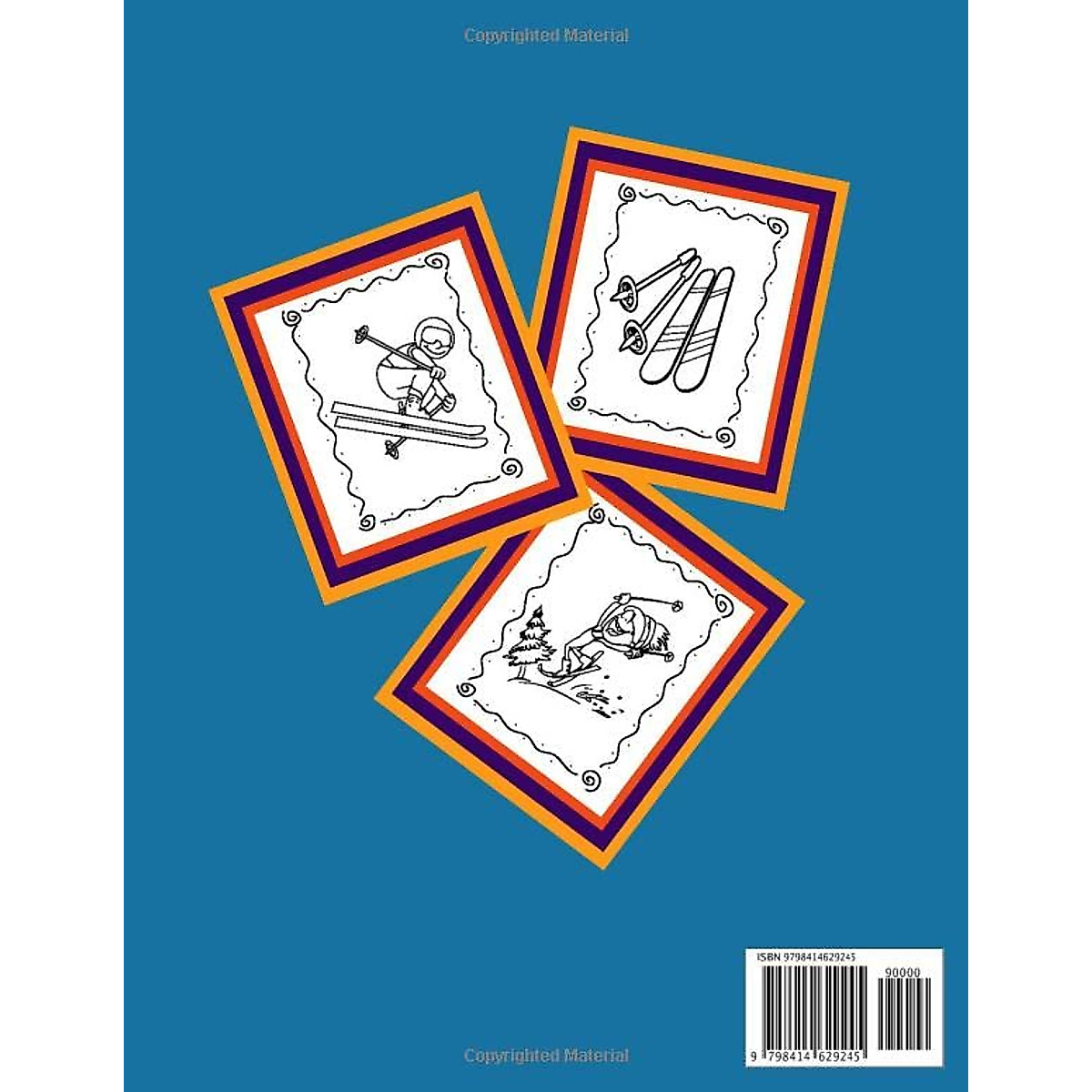 Libro da colorare di sci per bambini: carino e unico sci da colorare pagine per ragazzi e ragazze da 4 a 8 anni, grande regalo di vacanza per i bambini che amano gli sport invernali (Italian Edition)