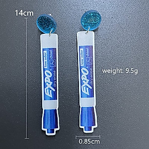 Beaded Pencil Earrings Teacher Earrings for Women Handmade Funny Pencil Book Drop Dangle Earrings for Teachers Appreciation Day Creative Jewelry Gifts -Style 8