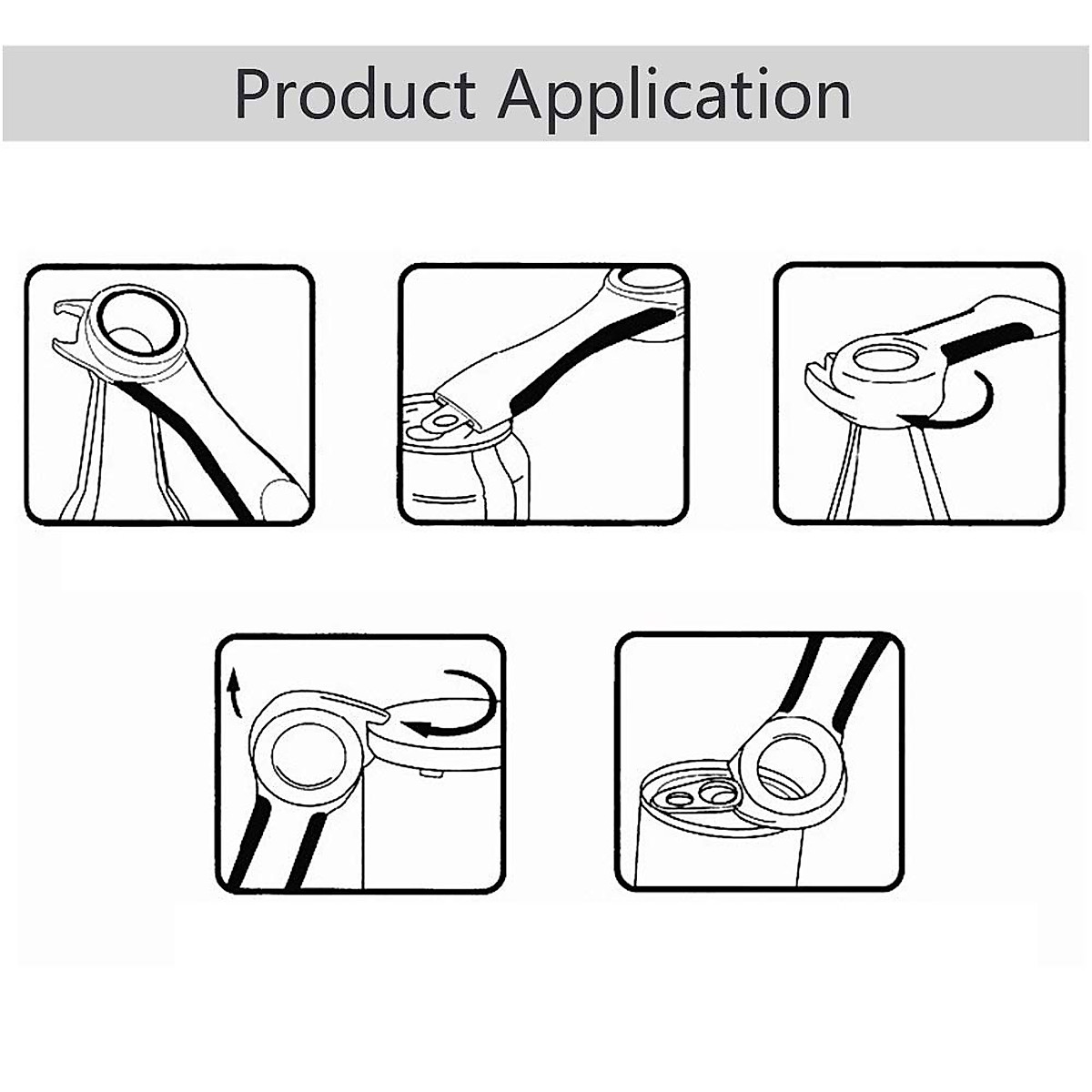 Multi Jar Bottle Opener,All in One Bottle Opener,5-in-1 and 6-in-1 Multi Opener Kitchen Tools Set,Can Jar Opener Kit with Ergonomic Anti Slip Grip Handle,Safe and Efficient Opening (Style 1)