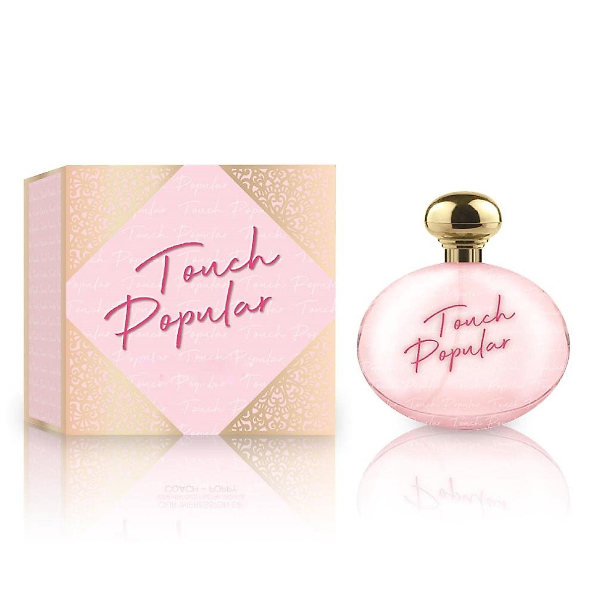 Touch Popular Eau De Parfum Spray Perfume, Fragrance For Women- Daywear, Casual Daily Cologne Set with Deluxe Suede Pouch- 3.4 Oz Bottle- Ideal EDP Beauty Gift for Birthday, Anniversary