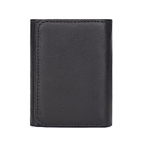XIXIDIAN Fashion Men's Coin Purse Wallet RFID Blocking Man Leather Wallet，Genuine Leather Slim Trifold with ID Window (Color : Black, Size : 11 * 8CM)