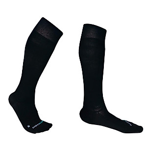 HOYISOX Big and Tall Compression Socks 20-30 mmHg, Comfortable Knee High Socks for Men and Women (as1, alpha, 4x_l, regular, regular, Black)