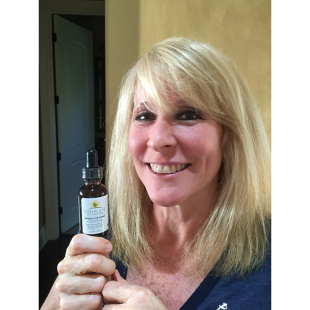 Natural Vitamin C E Serum with Ferulic and Hyaluronic Acid 1 oz