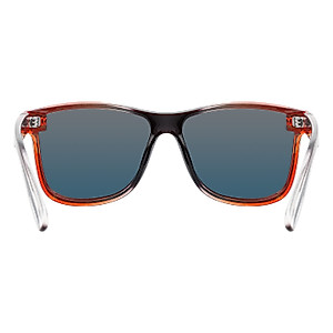 Blenders Eyewear Millenia X2 – Polarized Sunglasses – Flat, Mirrored Lens, Tough Frames – 100% UV Protection – For Men & Women – Phoenix Fire