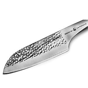 Chroma 7 1/4" Santoku Hammered Finish Kitcen cutlery, Multicolor