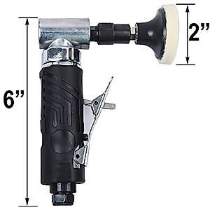 Angle Air Die Grinder 1/4 inch with 4 pcs 2" Roll Lock Sanding Discs, 90 Degree Angle Pneumatic Die Grinder