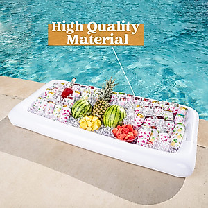 JOYIN Inflatable Serving Bars with Drain Plug (3 Sets), Inflatable Cooler Ice Buffet Salad Serving Trays for Indoor Outdoor Summer Beach Luau Party, Picnic, and Pool Party