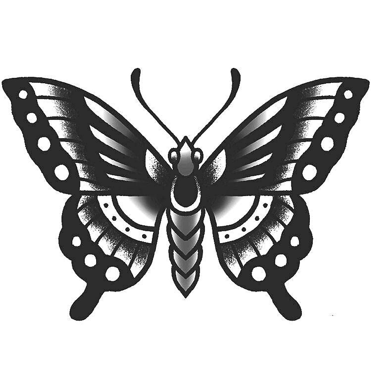 Inkbox Temporary Tattoos, Semi-Permanent Tattoo, One Premium Easy Long Lasting, Water-Resistant Temp Tattoo with For Now Ink - Lasts 1-2 Weeks, Butterfly Tattoo, 3 x 3 in, Fluttery