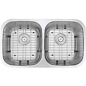 Ruvati 32-inch Undermount 50/50 Double Bowl 16 Gauge Stainless Steel Kitchen Sink - RVM4300