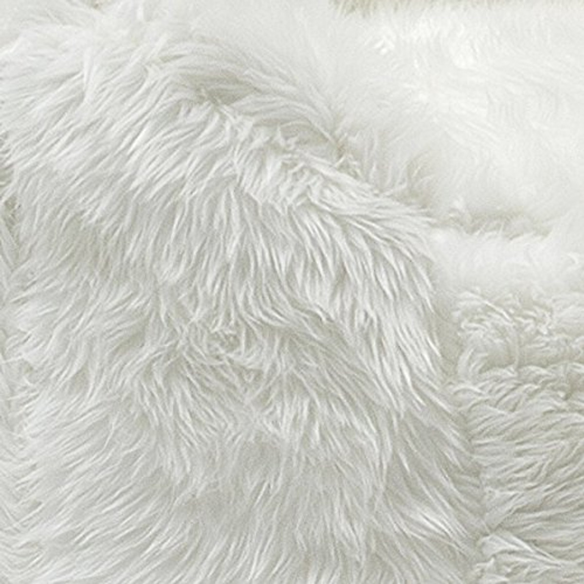 Big Joe Milano Bean Bag Chair, Ivory Shag Fur, 2.5ft