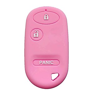 RPKEY Silicone Keyless Entry Remote Control Key Fob Cover Case Protector Replacement Fit for Honda Accord Element Civic Pilot 72147-S5A-A01 NHVWB1U523 NHVWB1U521 A269ZUA106 72147-S04-A01(Pink)