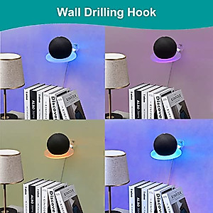 PLZRMBME Light Guide Wall Mount for Dot 5th Gen 2022, for Dot 4th & 5th Generation Smart Speaker Apple HomePod Mini Frosted Matte Removable for Bedroom Living Room Bathroom (1-Pack Circular)