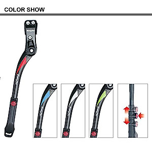 EasyDo 24"-29" MTB Bicycle Kick Stand Parking Racks Mountain Bike Kickstand Road Cycling Side Stand Support Adjustable 34-41cm (Blue)