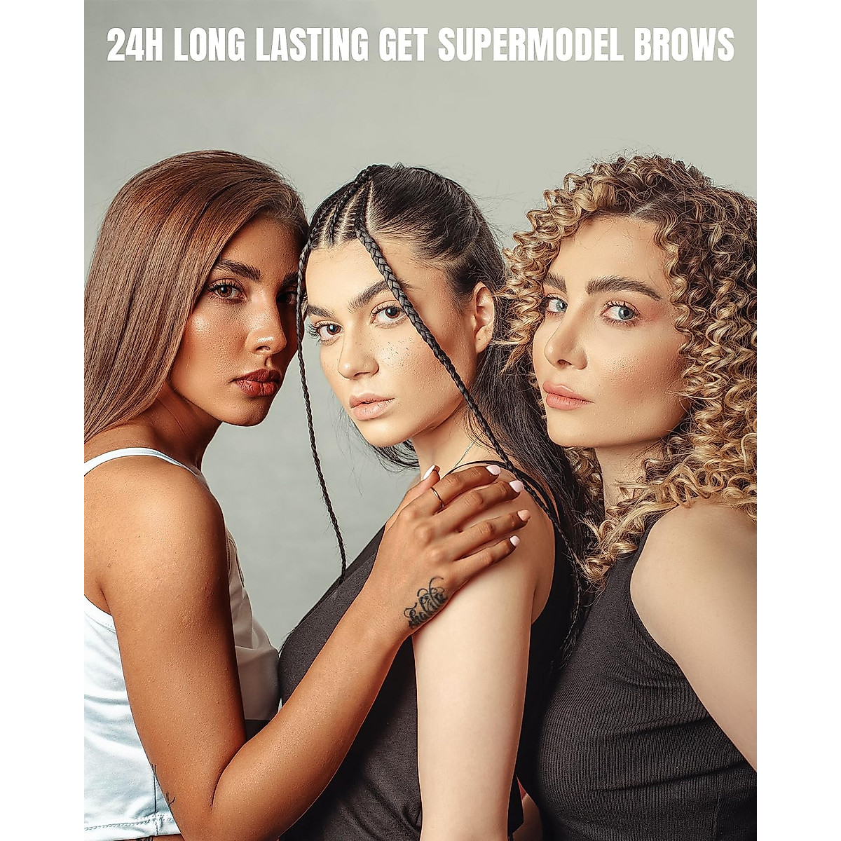 Naseny Waterproof Mascara Black Volume And Length,Liquid Mascara For Lash Extensions,Clear Eyebrow Gel Keep Brows Stay In Place All Day,Brow Freeze Goes a Long Way Creat Full Voluminous Eye Looking