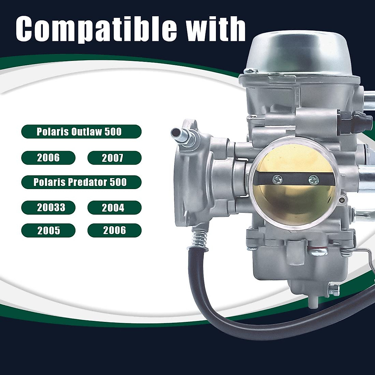 YFM600 Carburetor Carb Kit for Yamaha Grizzly 600 660 YFM600 YFM660 with Fuel Switch Valve Petcock ATV Carb