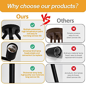 UOFUS 2-Pack Semi Flush Mount Ceiling Light Fixture Farmhouse Matte Chandelier Ceiling Lamp for Entryway Foyer Dining Room Bedroom Kitchen Hallway （Black Metal ）