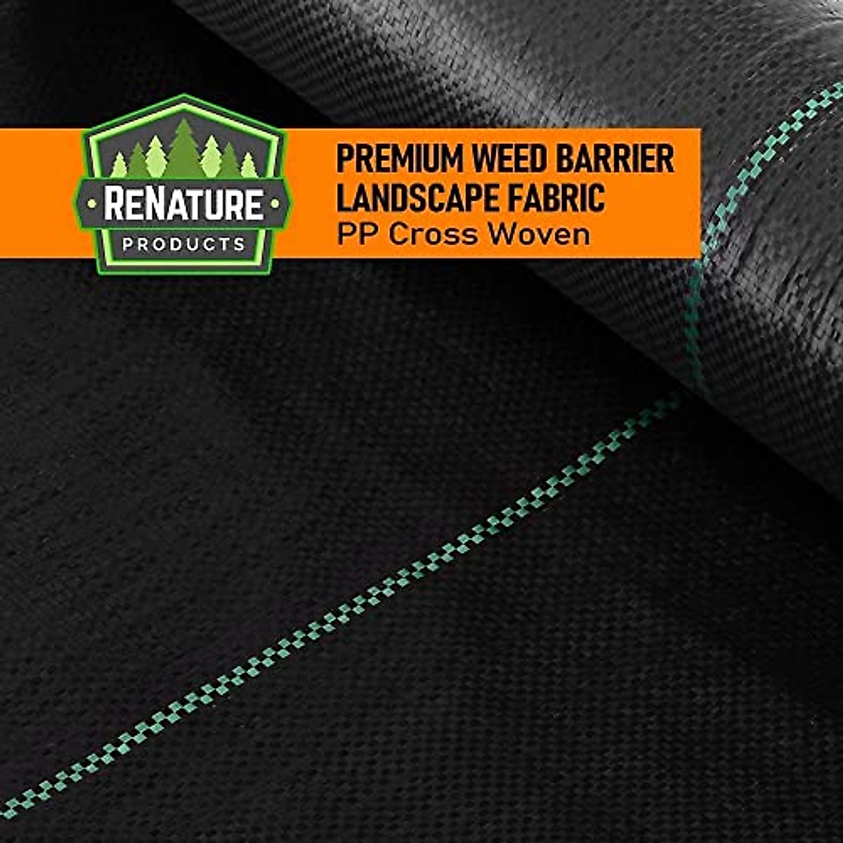 LAVEVE 3FT x 50FT Weed Barrier Landscape Fabric, 3.2oz Premium Heavy-Duty Gardening Weed Control Mat, Ground Cover for Gardening, Farming