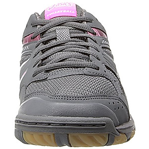 ASICS Women's Gel 1150V Volley Ball Shoe,Smoke/Knock Out Pink/Silver,8 M US