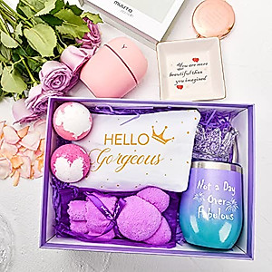 Birthday Gifts for Women, Unique Gift Baskets for Mom, Spa Relaxing Gifts Box for Her, Thank You Gifts for Who Have Everything, Get Well Soon Gifts for Women Female Wife Mom Sister