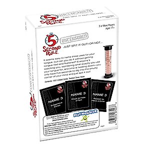 5 Second Rule Uncensored - Fun Card Game for Game Night with Friends - for Ages 17 and Up