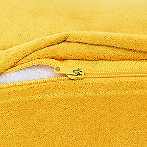 Creative Co-Op Cotton Velvet Printed Dragonfly, Mustard Color Pillow, Gold