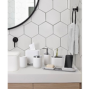 Umbra Junip Hand Soap Dispenser-Modern Refillable Pump for Bathroom, White