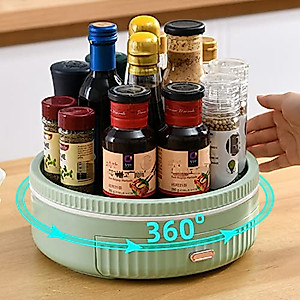 Lazy Susan Organizer,360 Degree Rotating Makeup Perfume Organizer with Large Capacity,Spice Turntable,for Kitchen,Bathroom,Bedroom Dresser,Cabinet Countertop Organization and Storage