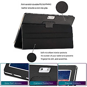 DETUOSI 10.1 inch Android Tablet Case,PU Leather Folio Cover Compatible with YELLYOUTH 10.1,Yuntab 10.1 (K107/K17),Plum 10,Lectrus 10,Victbing 10,Hoozo 10,Wecool 10.1,KUBI 10.1,Winsing LLLCCORP 10