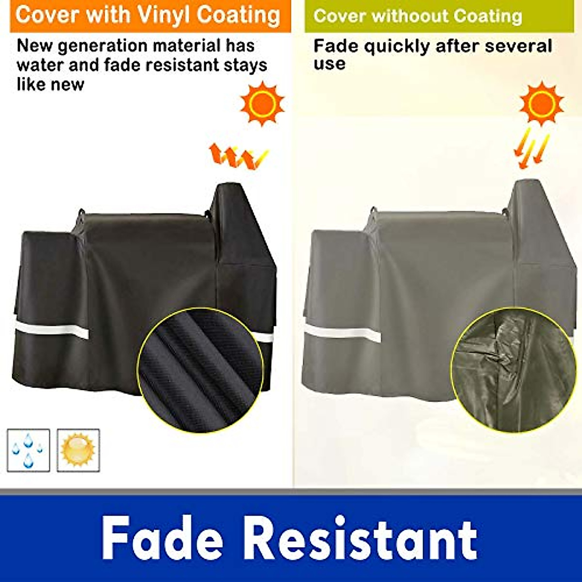 Uniflasy Grill Cover for Pit Boss 820 Deluxe, 820 Pro, 850 Pro Series Wood Smoker Pellet Grills Accessories, Cover for Pit Boss 820D, 820FB, 820PB, 820SP, 820SC, Heavy Duty Fabric Barbecue Grill Cover