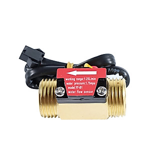 1/2" 3/4" 1" 3" Water Flow Sensor Brass 1.75MPa Sensor Turbine Flowmeter DC5~18V Used to Measure The Flow of The Medium (Size : 3/4")