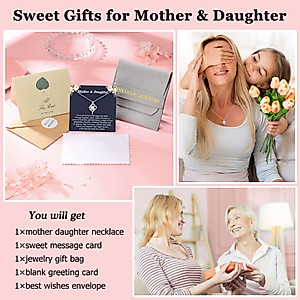 PINKDODO Mothers Day Gifts for Mom from Daughter, Mother Daughter Necklace, Mom Gifts from Daughter, Mother's Day Christmas Gifts for Mother Mom Daughter Necklace Gift